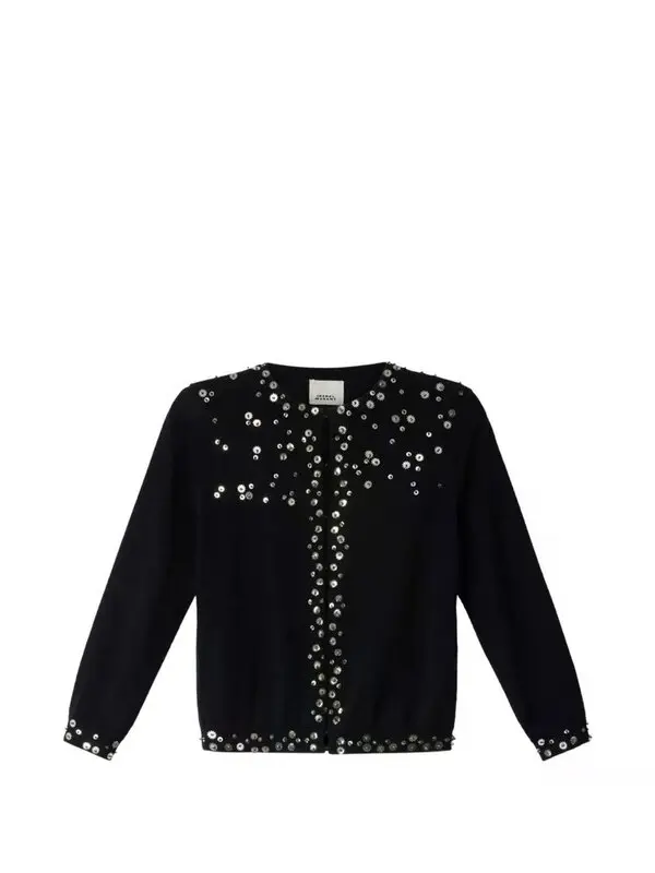 Isabel Marant Étoile Amaria Sequined Fine-knit Cashmere-silk Cardigan - Black