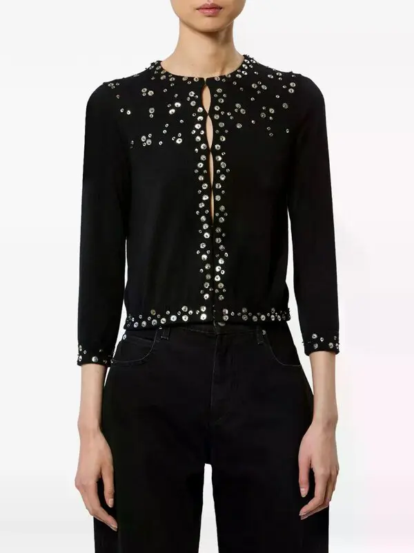 Isabel Marant Étoile Amaria Sequined Fine-knit Cardigan