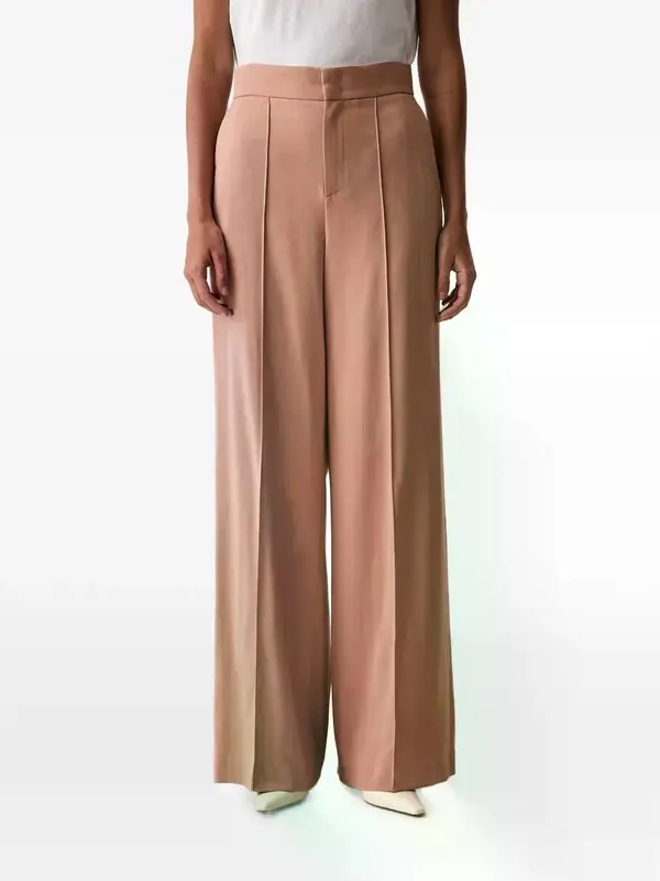 TWINSET Pressed-crease Wide-leg Trousers