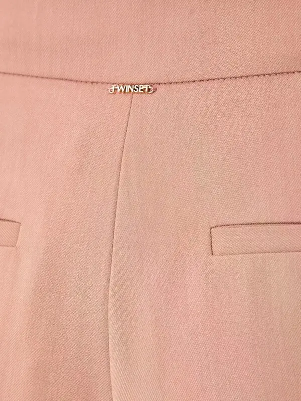 TWINSET Pressed-crease Wide-leg Trousers