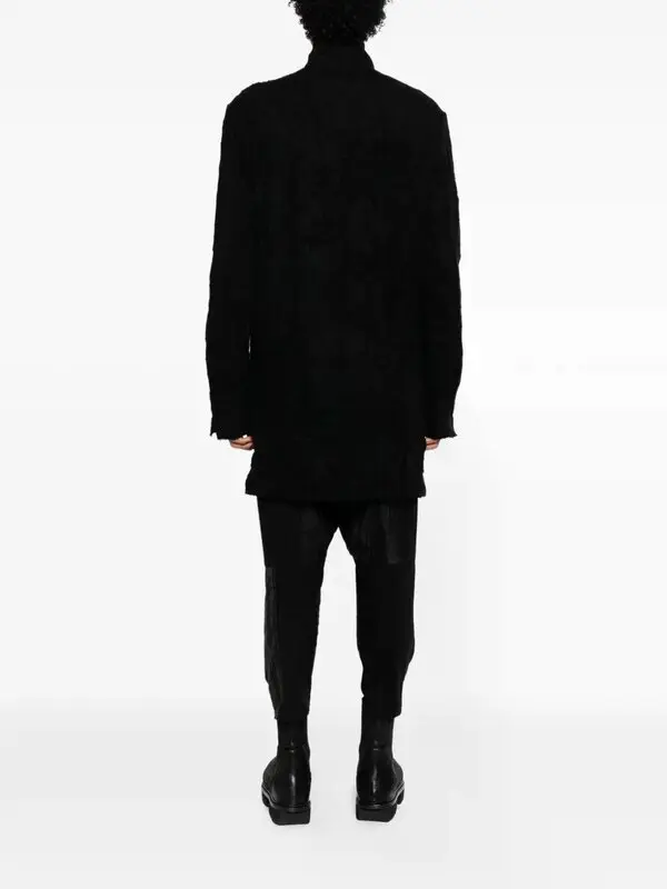 D HYGEN Crinkled Effect High Neck Coat