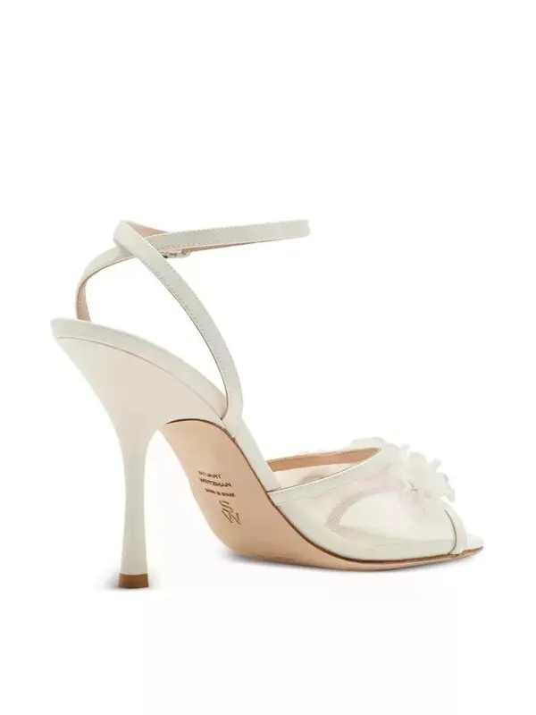 STUART WEITZMAN Floral-appliqué Buckle-fastening Sandals