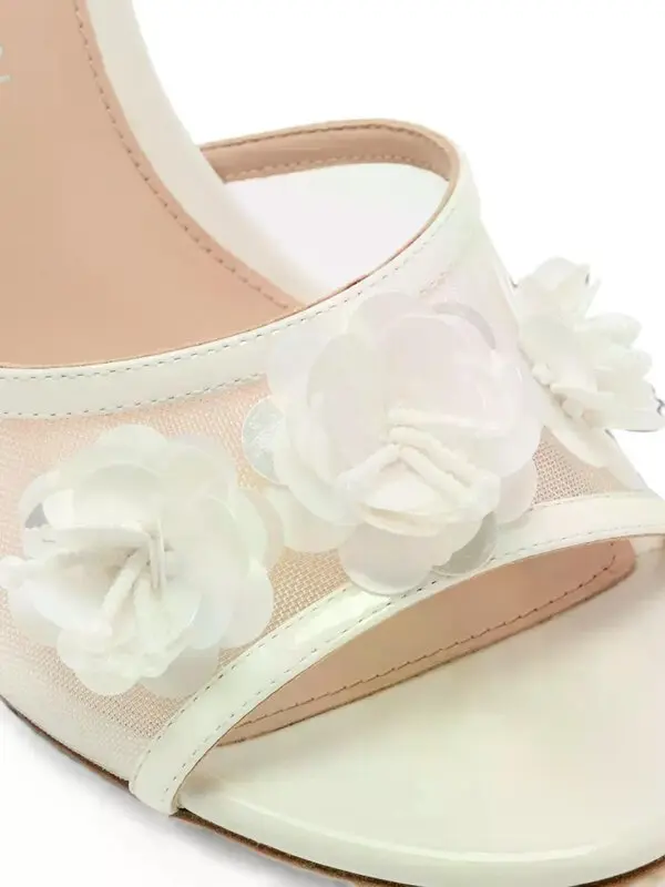 STUART WEITZMAN Floral-appliqué Buckle-fastening Sandals