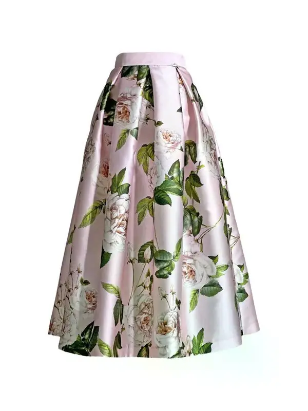LUNATICA MILANO Floral Print Pleated Maxi Skirt