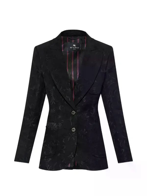 Etro Floral-jacquard Single-vent Blazer