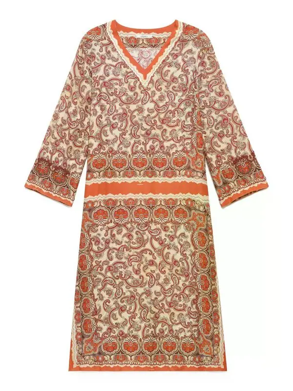 Malìparmi Paisley Print V-neck Mini Dress