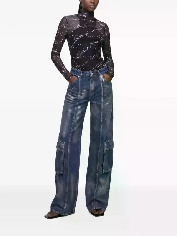 Karl Lagerfeld Coated Cargo Pants