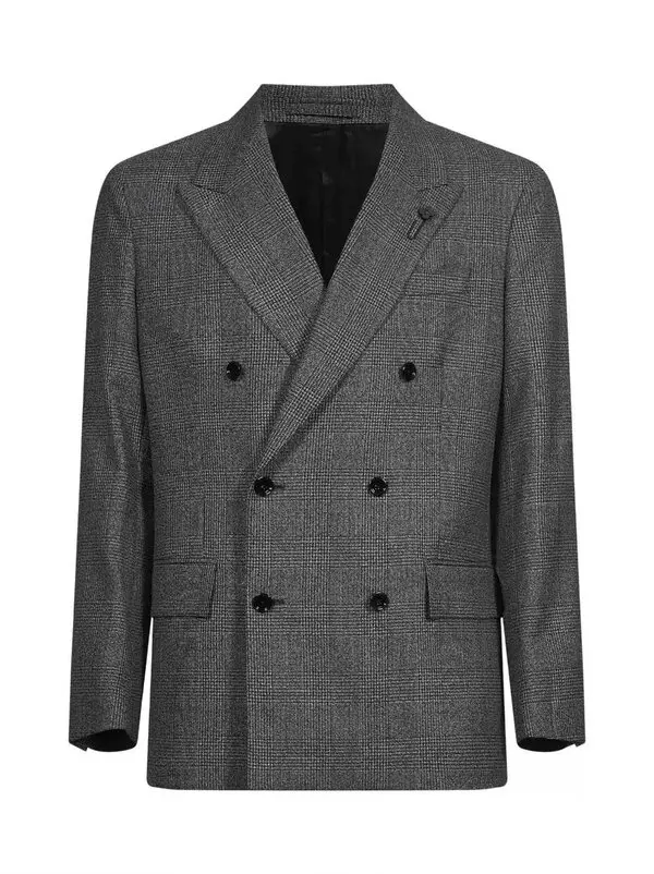 LARDINI Double-breasted Wool Blazer