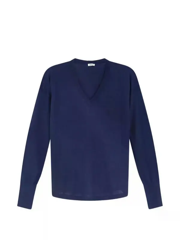Aspesi V-neck Long-sleeve Fine-knit Top