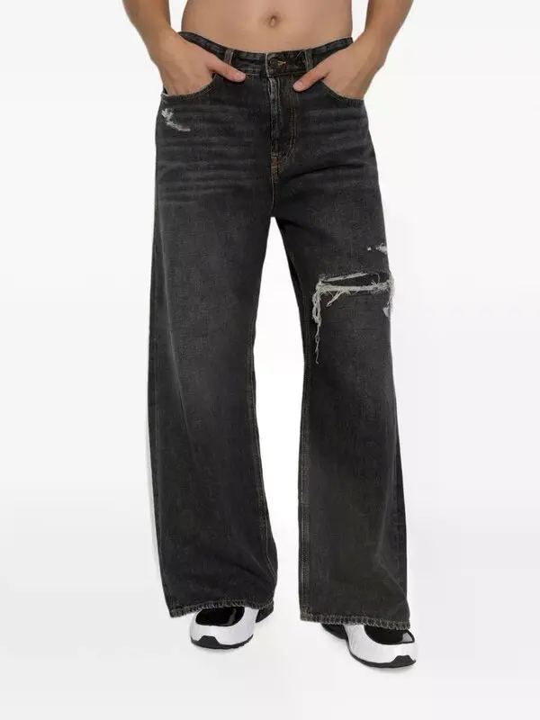 DIESEL® Relaxed Fit Low-rise Jeans - Black