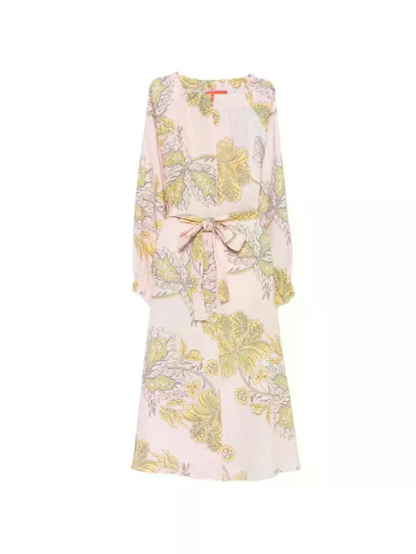 La DoubleJ Floral-print Belted Dress
