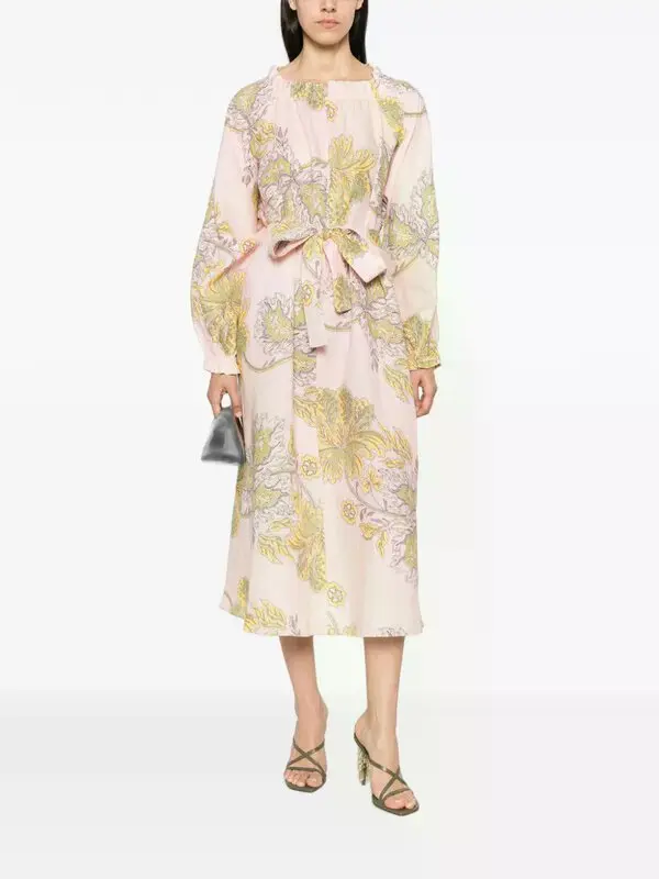 La DoubleJ Floral-print Belted Dress