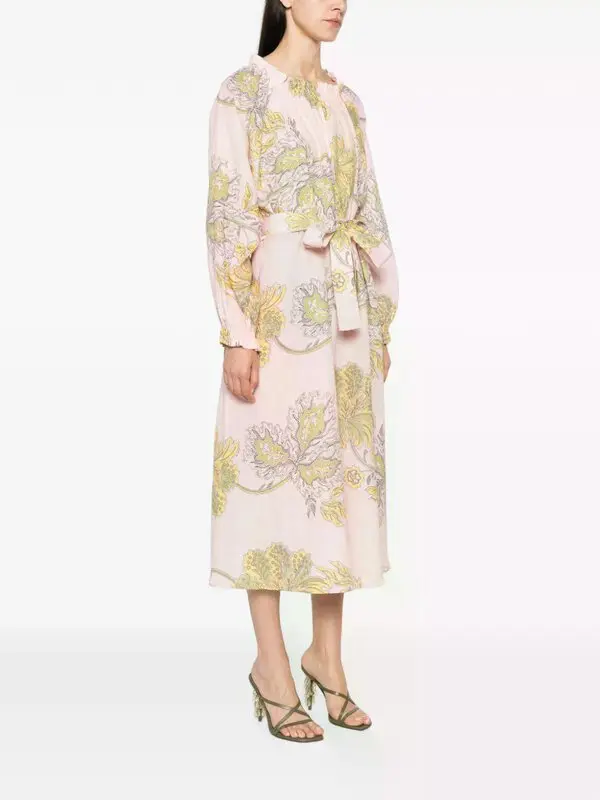 La DoubleJ Floral-print Belted Dress
