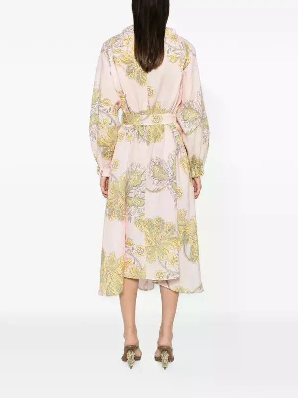 La DoubleJ Floral-print Belted Dress