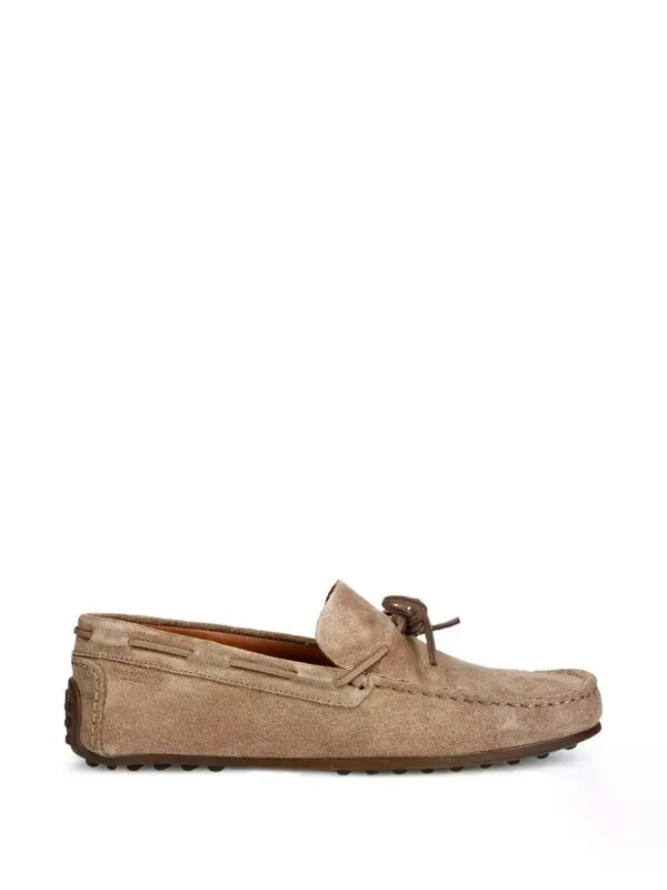 VAGABOND SHOEMAKERS Larissa Bow-detail Suede Loafers - Neutrals