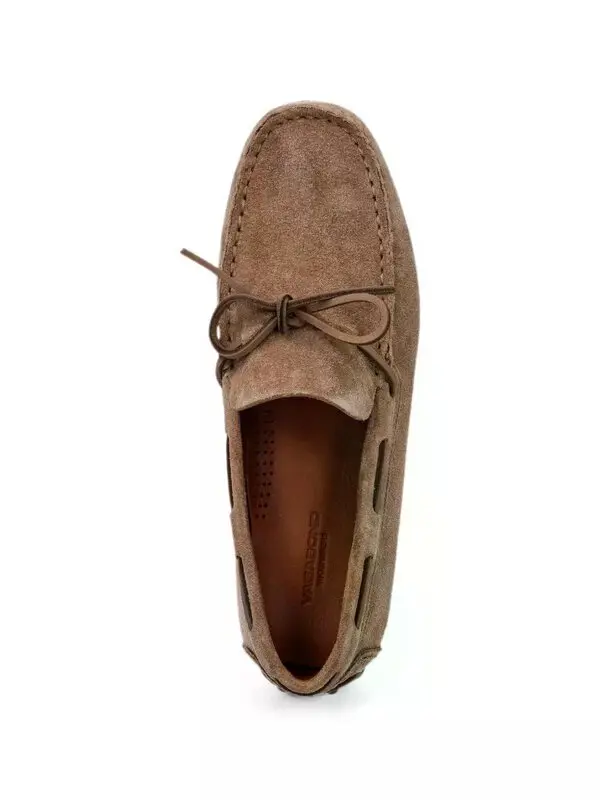 VAGABOND SHOEMAKERS Larissa Suede Loafers With Bow Detailing - Neutrals