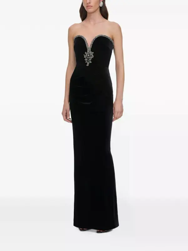 SELF-PORTRAIT Velvet Maxi Dress