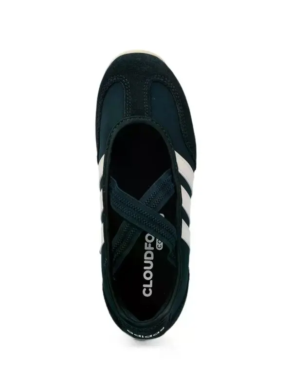 Adidas Suede-panelled 3-stripe Ballet Flats