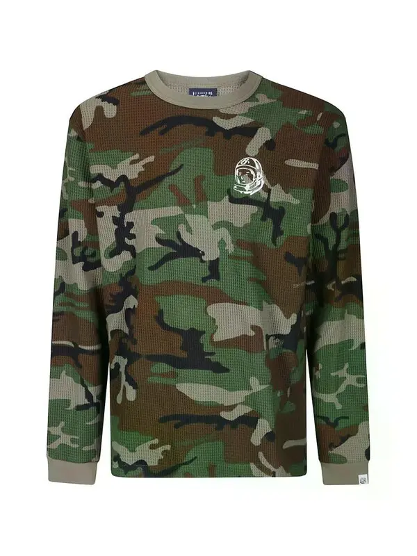 BILLIONAIRE BOYS CLUB Camo-print Waffle-knit T-shirt - Green