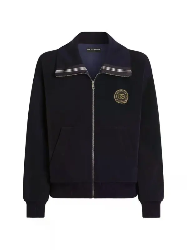 Dolce & Gabbana Jersey Sweatshirt With Patch - Blue