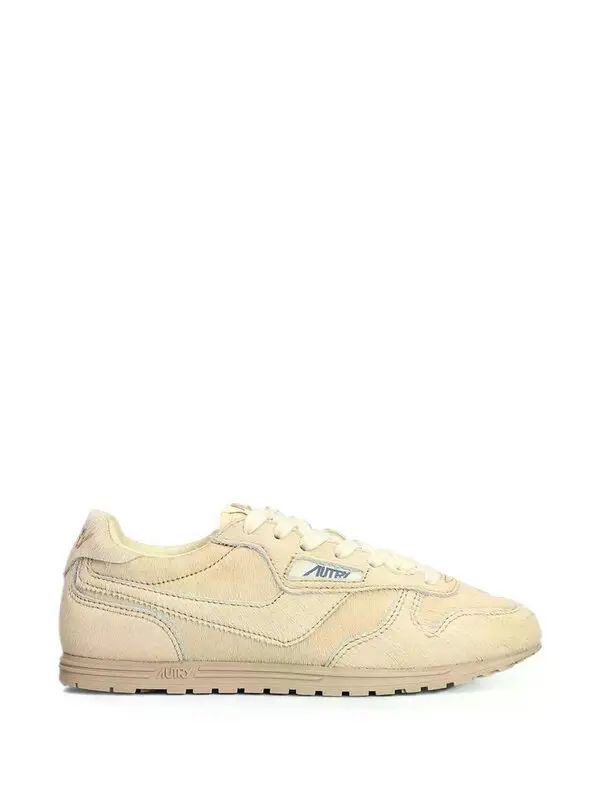 AUTRY Windspin Low-top Sneakers With Pony Hair Texture - Neutrals