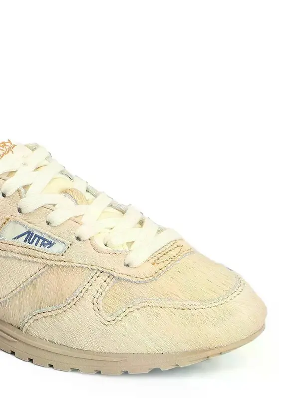 AUTRY Windspin Low-top Sneakers With Pony Hair Texture - Neutrals