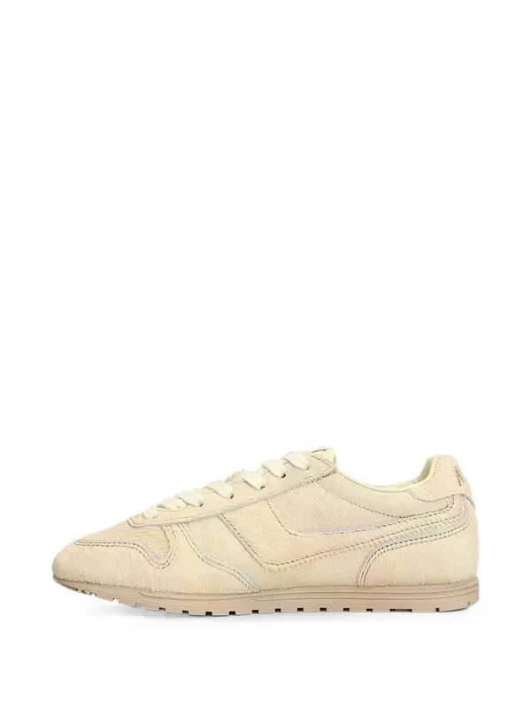 AUTRY Windspin Low-top Sneakers With Pony Hair Texture - Neutrals