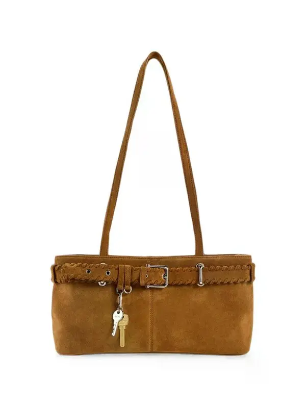 OSOI Braided Buckled Shoulder Bag - Brown