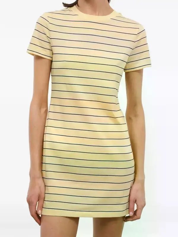 Staud Wade" Striped Mini Dress - Yellow