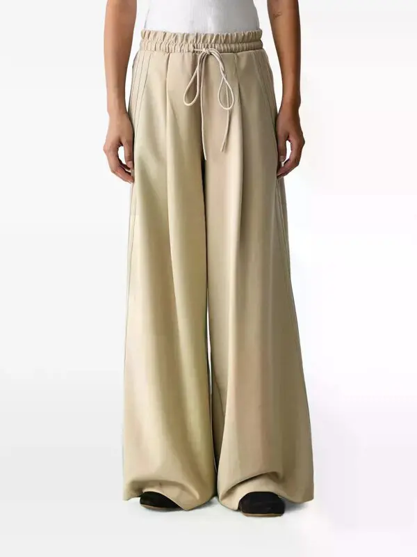 Adidas Drawstring Wide-leg Track Pants - Neutrals