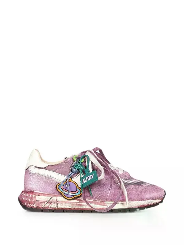 AUTRY Reelwind Distressed-finish Lace-up Sneakers