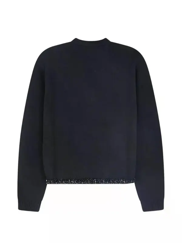 SEMICOUTURE Celia Sequin-embellished V-neck Sweater