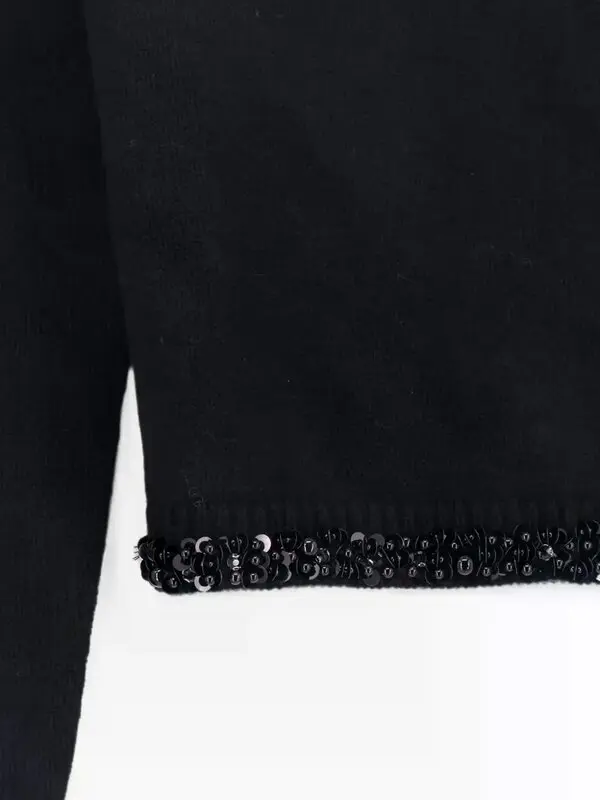SEMICOUTURE Celia Sequin-embellished V-neck Sweater
