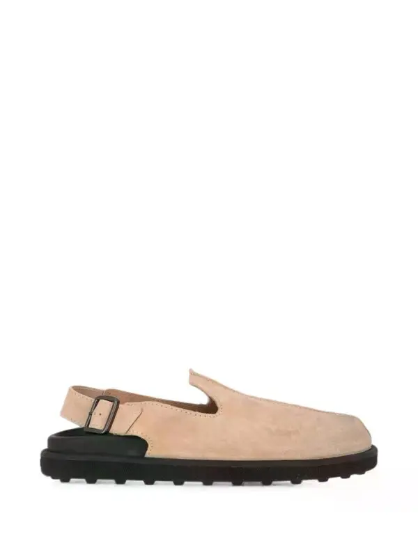TOD'S Buckled Slingback Mules - Neutrals