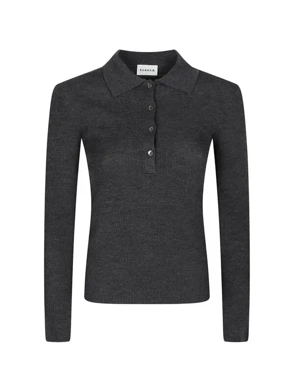P.a.r.o.s.h Ribbed-knit Polo Shirt