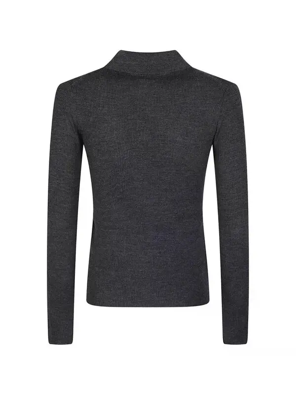 P.a.r.o.s.h Ribbed-knit Polo Shirt