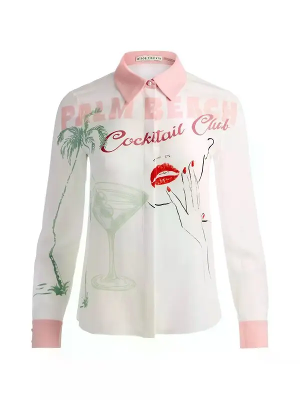 Alice + Olivia Willa Graphic-print Shirt - White