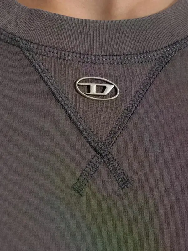 DIESEL® Logo-plaque Topstitched T-shirt