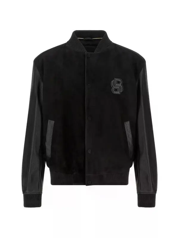 BOSS Monogram-patch Bomber Jacket