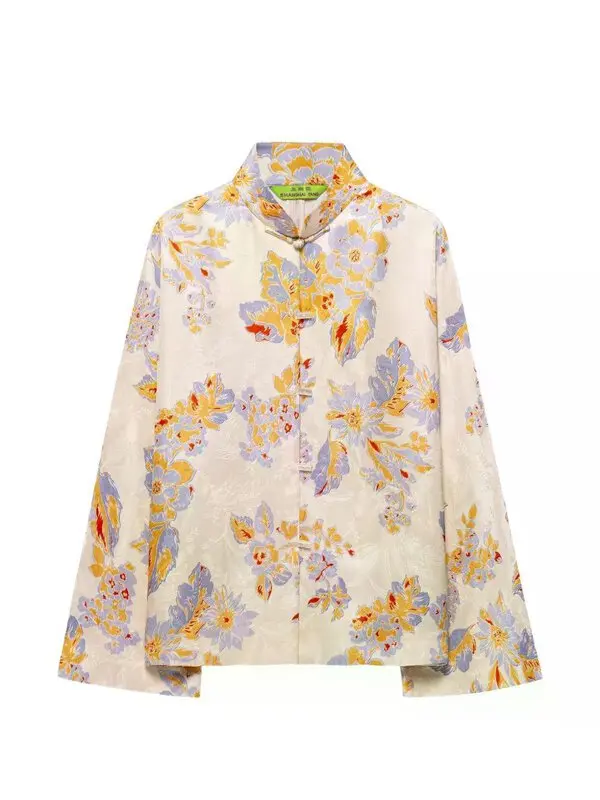 Shanghai Tang Scholar Floral-print Silk Jacket