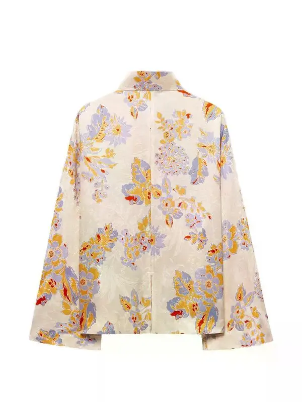 Shanghai Tang Scholar Floral-print Silk Jacket