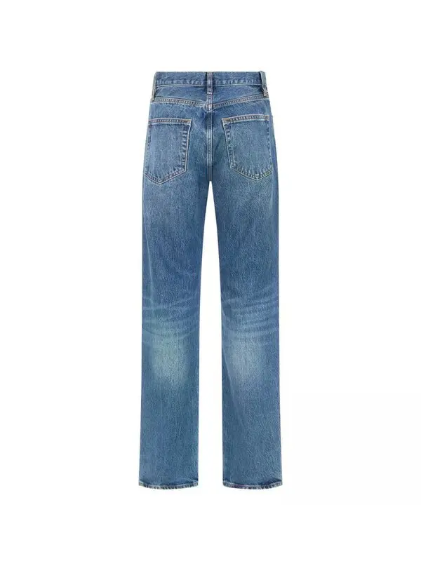 FRAME Distressed Straight-leg Jeans