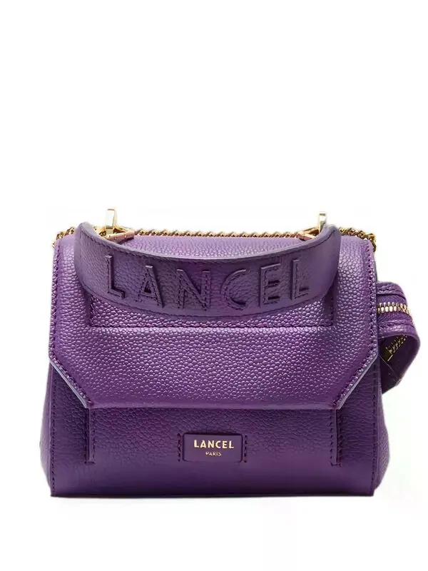 LANCEL Ninon Leather Shoulder Bag - Purple