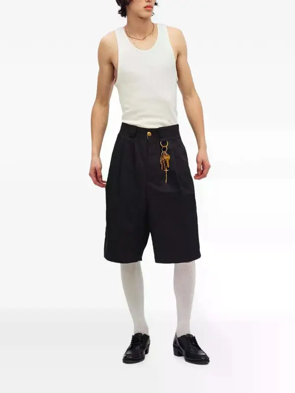 WILLY CHAVARRIA Borracho Pleated Wide-leg Shorts