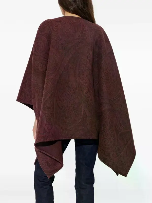 Etro Paisley-patterned Tie-fastening Poncho
