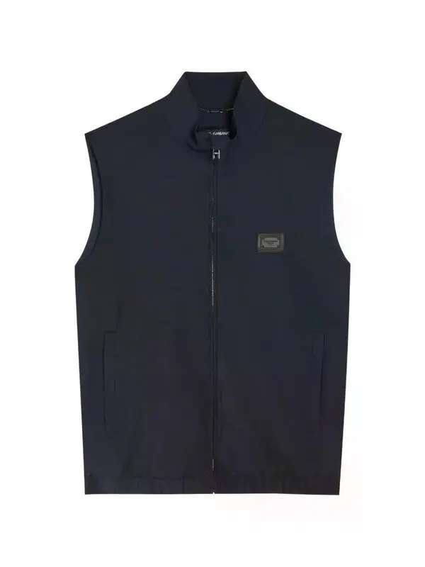 Dolce & Gabbana Woolen Vest With Logo Tag