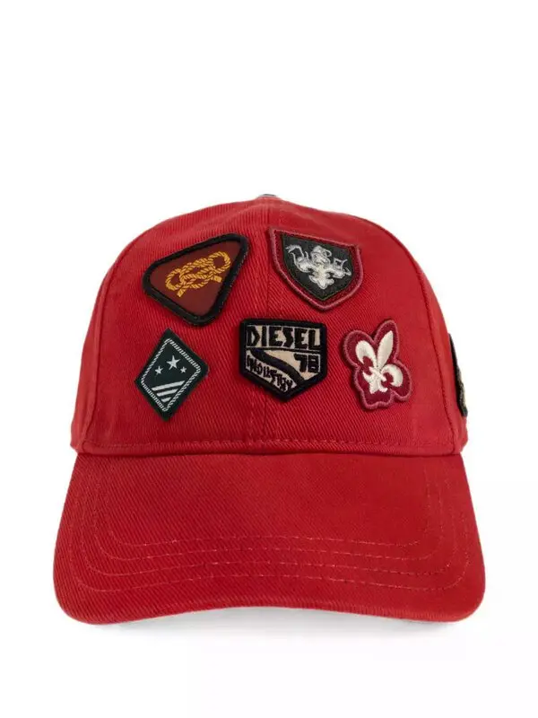 DIESEL® C-scud Patch Detail Baseball Cap - Red