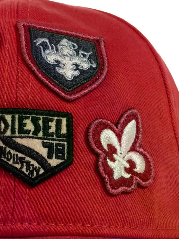 DIESEL® C-scud Patch Detail Baseball Cap - Red