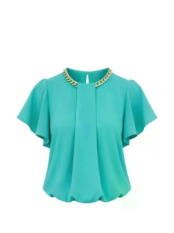 NISSA Chain-detail Top - Blue