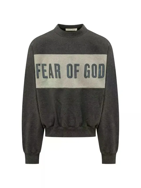 Fear Of God Cropped Relaxed Panelled Sweatshirt - Grey